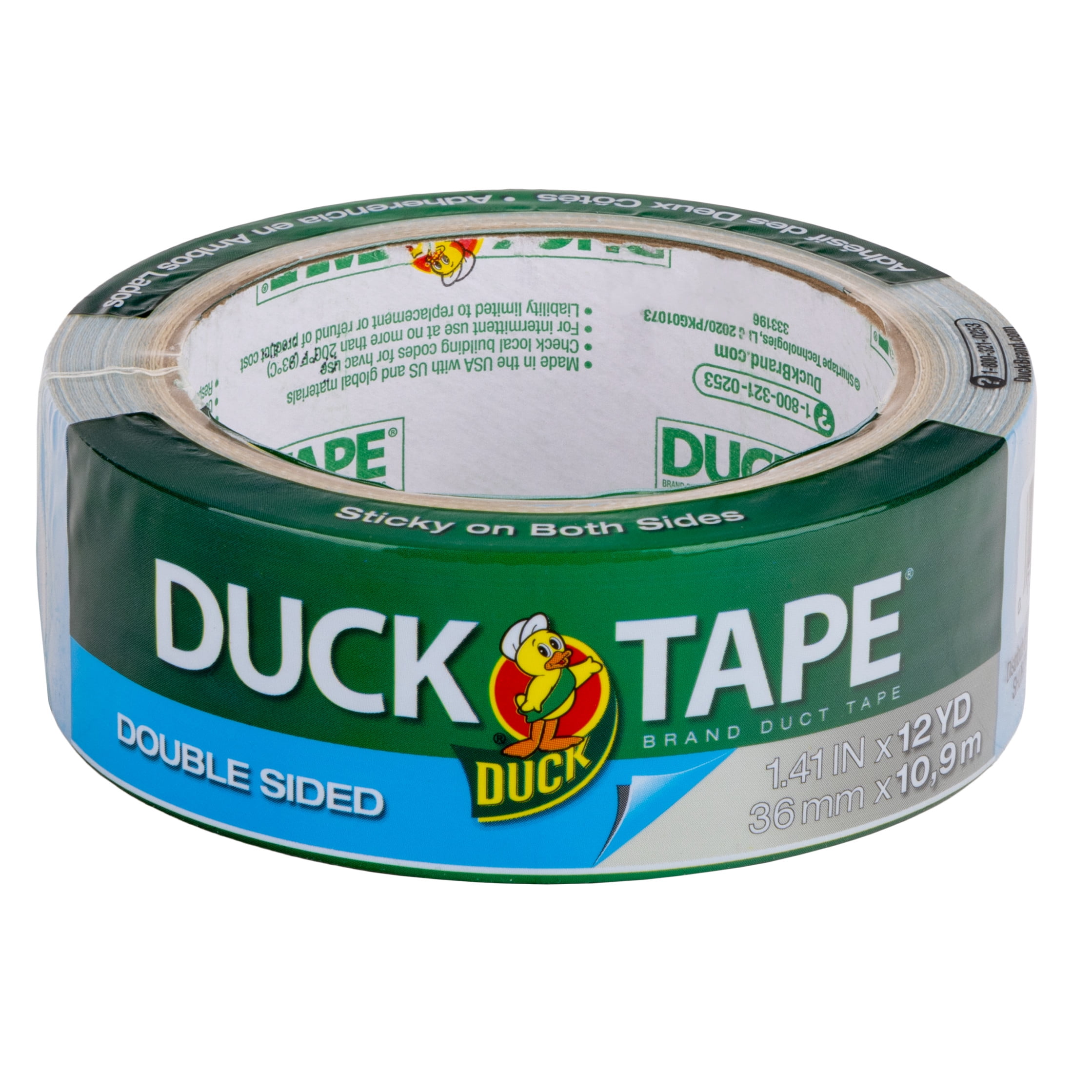 Duck Brand 1.41 in. x 12 yd. Blue Double Sided Duct Tape for Permanent ...
