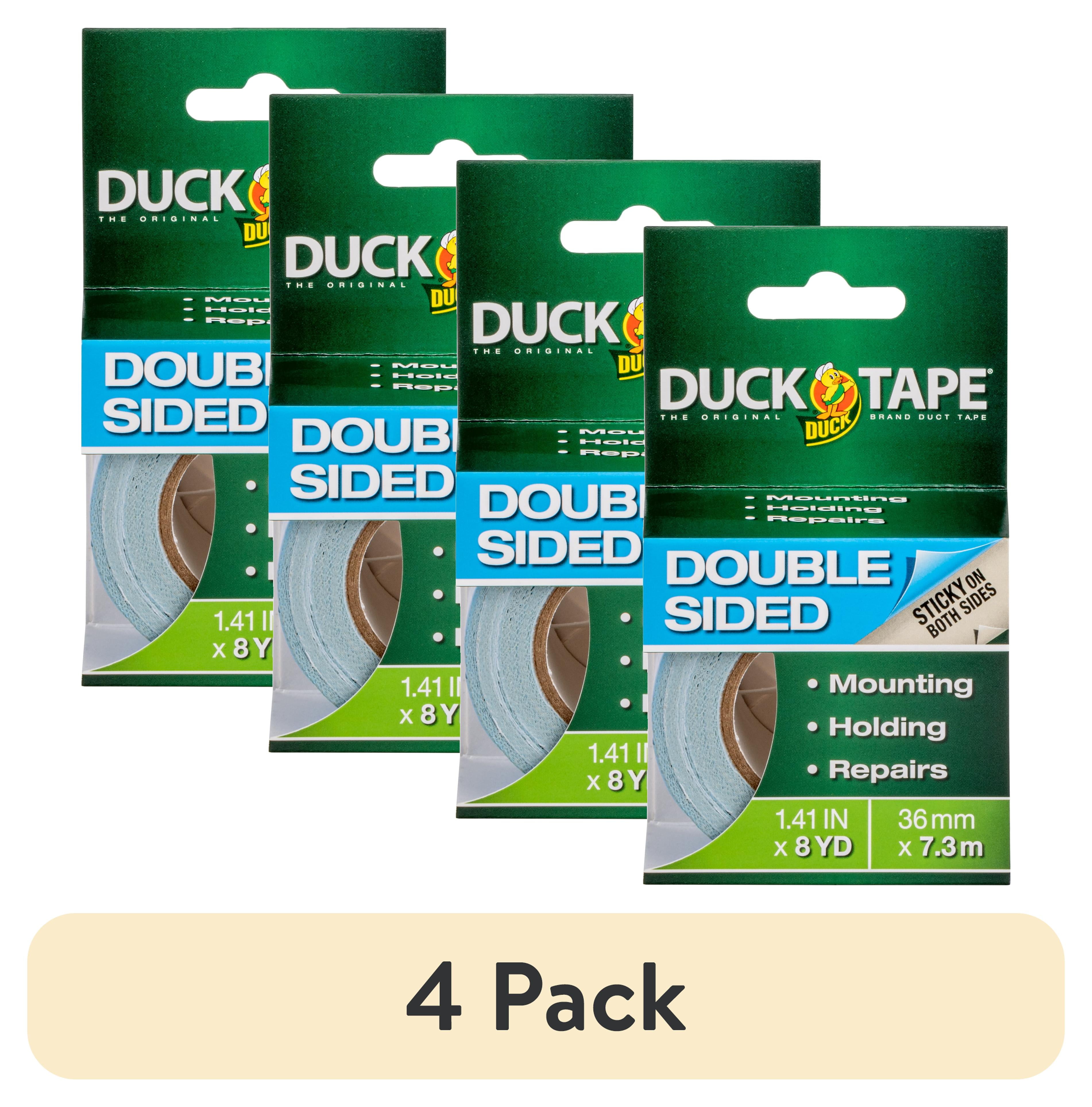 (4 pack) Duck Brand 1.41 in. x 8 yd. White Double Sided Duct Tape ...