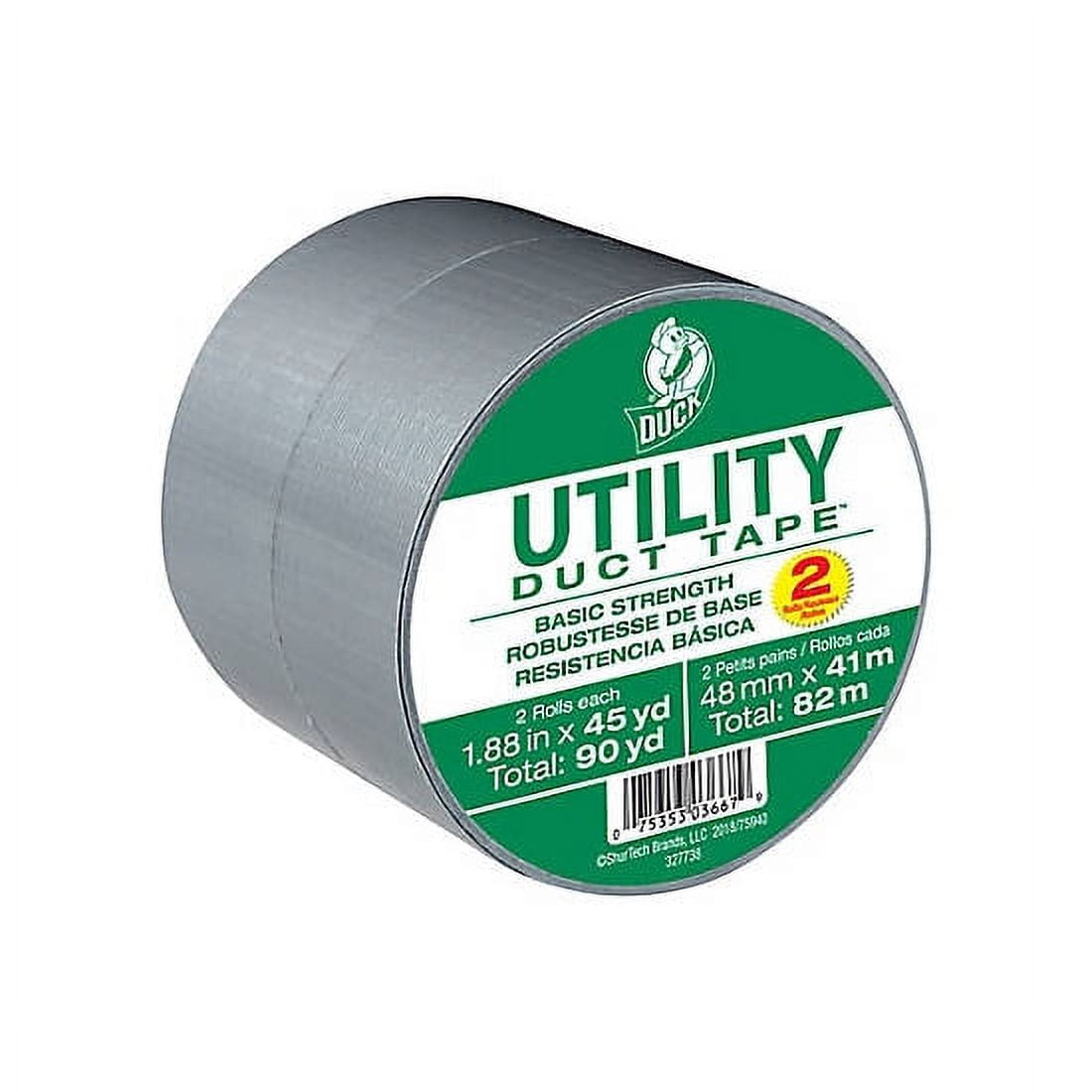 Duck Brand Utility Grade Duct Tape: 1.88 in. x 45 yds. (Silver) 2-pack ...