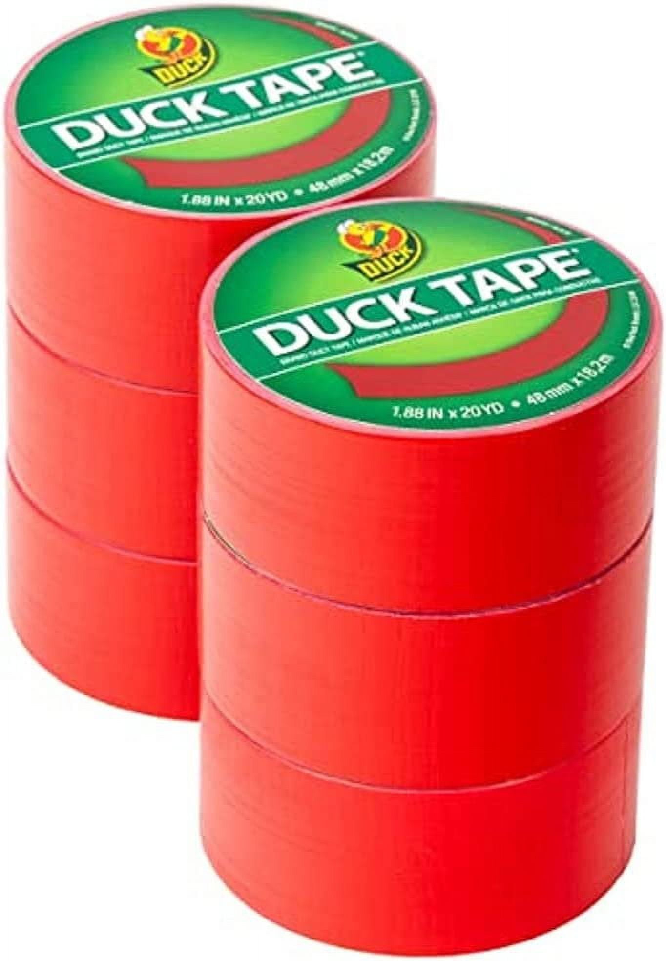 Duck Brand 1265014_C Duck Color Duct Tape, 6-Roll, Red, 6 Rolls ...