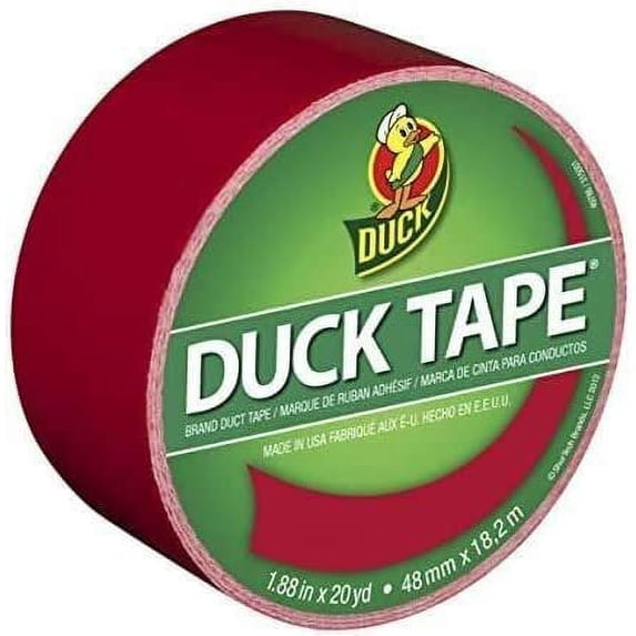 Duck Brand 1265014 Color Duct Tape, Red, 1.88 Inches x 20 Yards, Single ...