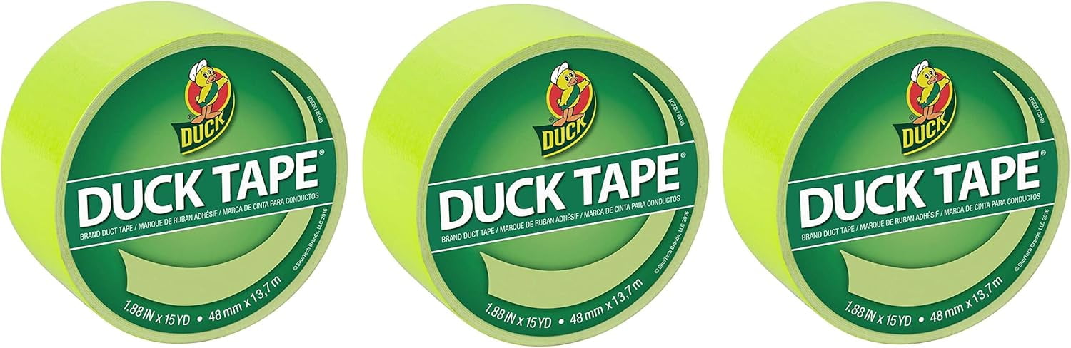 Duck Brand 285225 Color Duct Tape, Fluorescent Citrus, 1.88 Inches x 15 ...