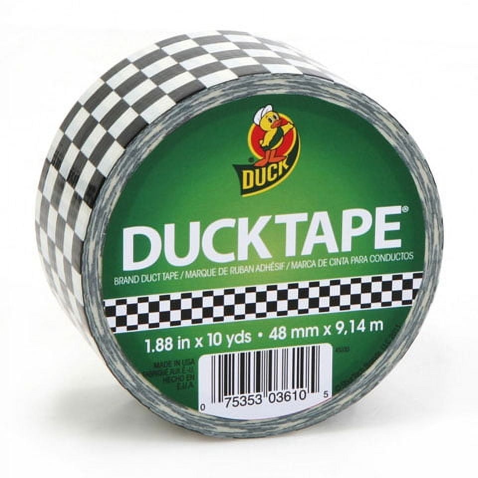 Duck Tape Brand Checker Printed Duct Tape, Black and White Colored ...