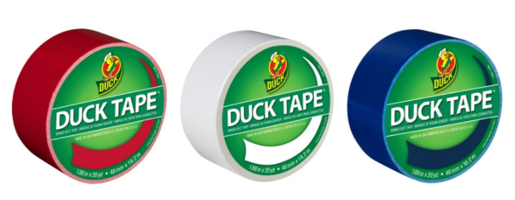 Duck Brand Color Duct Tape Usa Combo 3-pack, Red, White And Blue, 1.88 ...