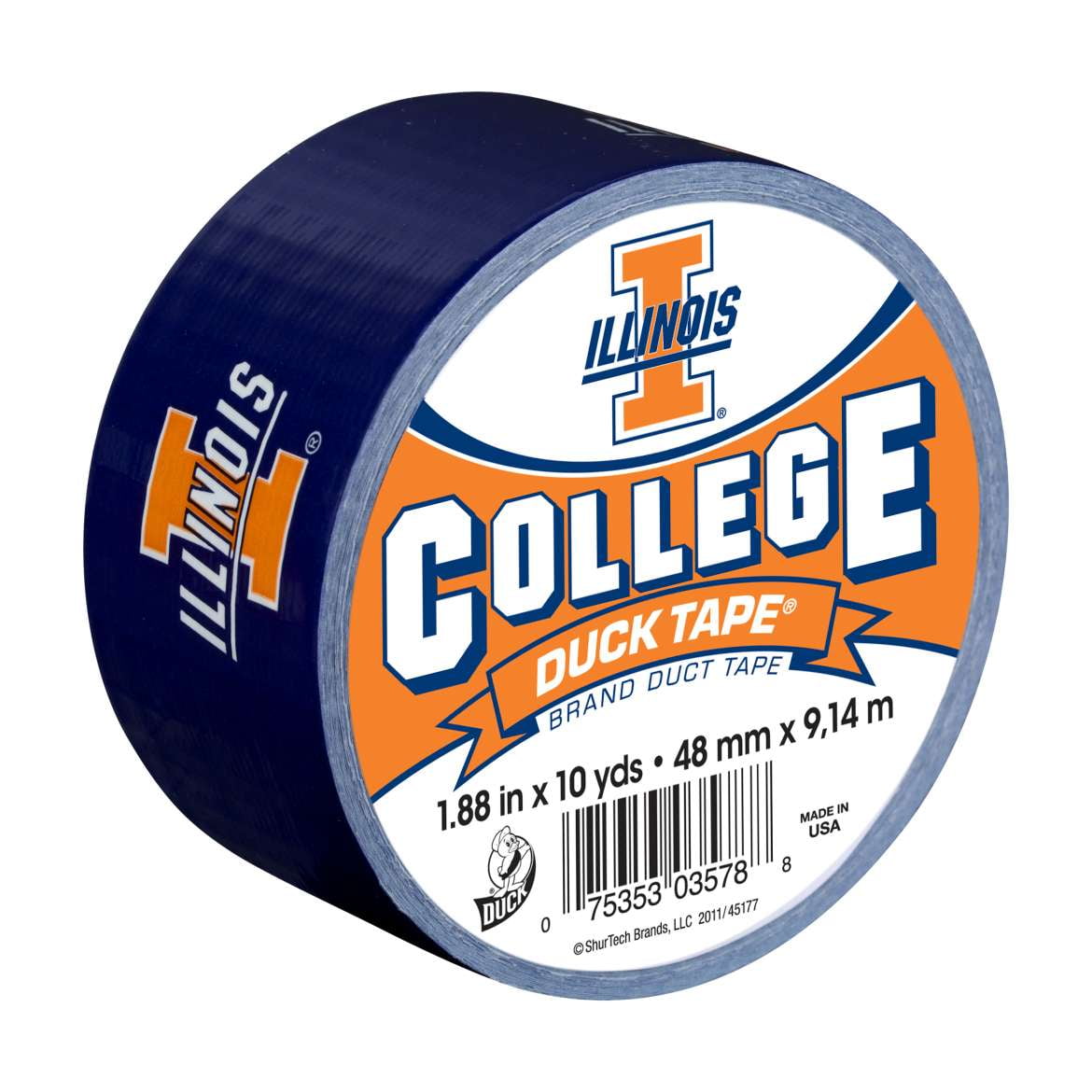 Shurtech Brands 240059 College Duct Tape, U. of Illinois, 1.88-In. x 10 ...