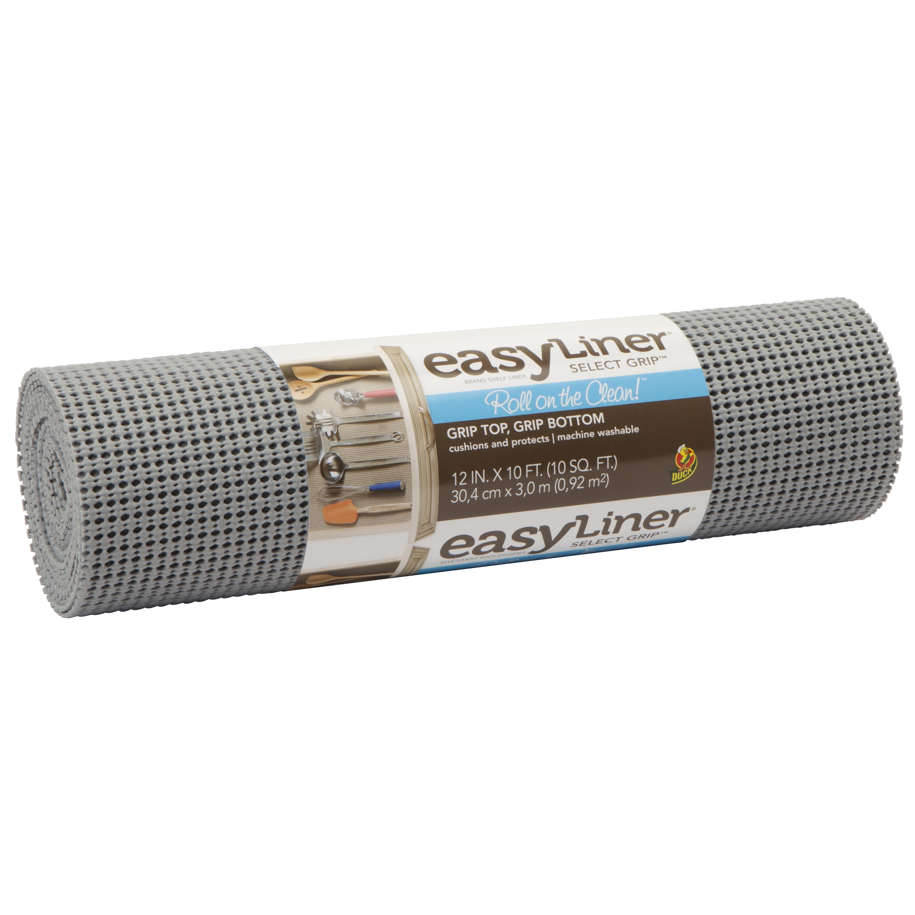 Duck Brand Easy Liner 12" x 10' Gray Select Shelf Liner - Walmart.com