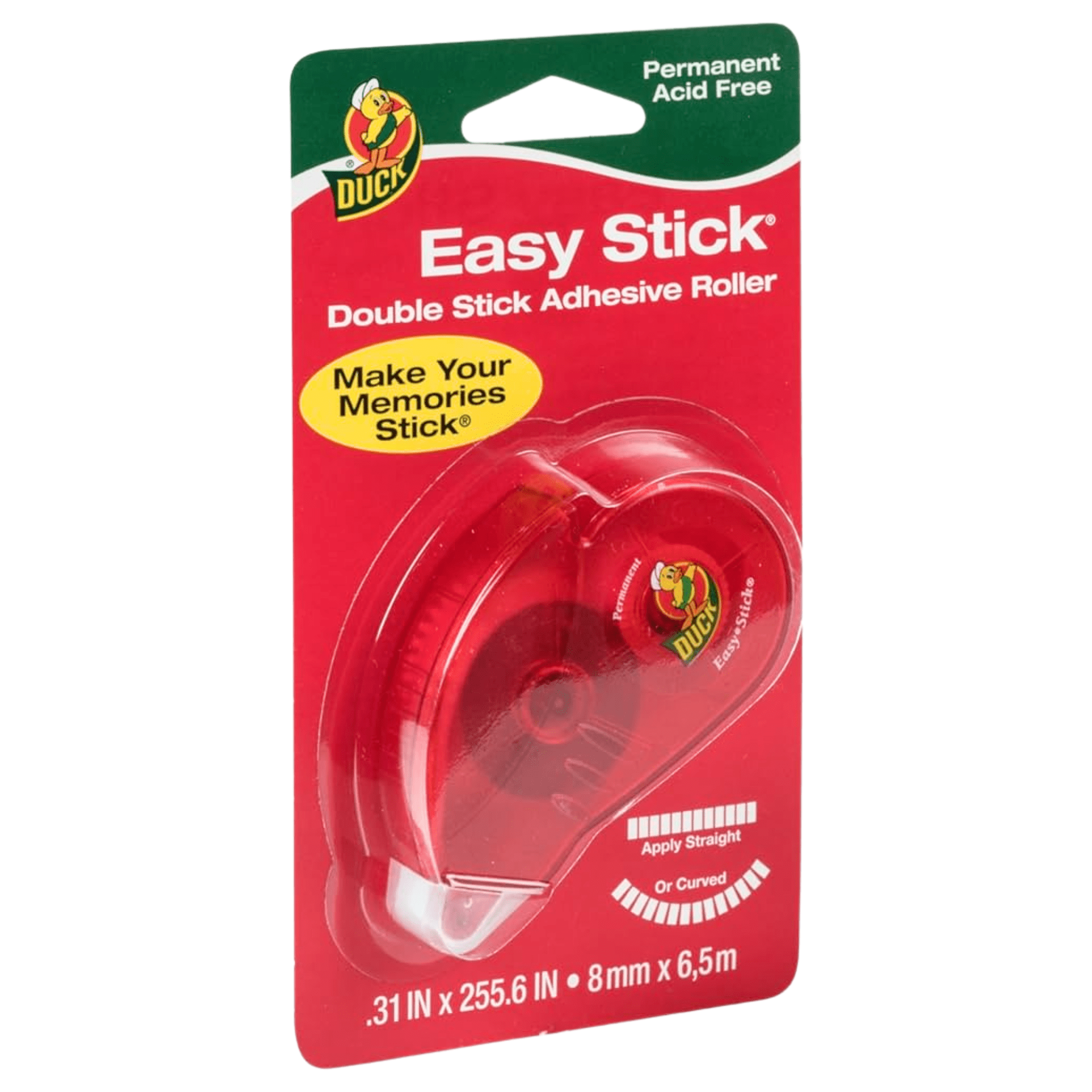 Duck Brand Easy Stick Double Stick Adhesive Roller [Acid-Free]: 0.31 in ...