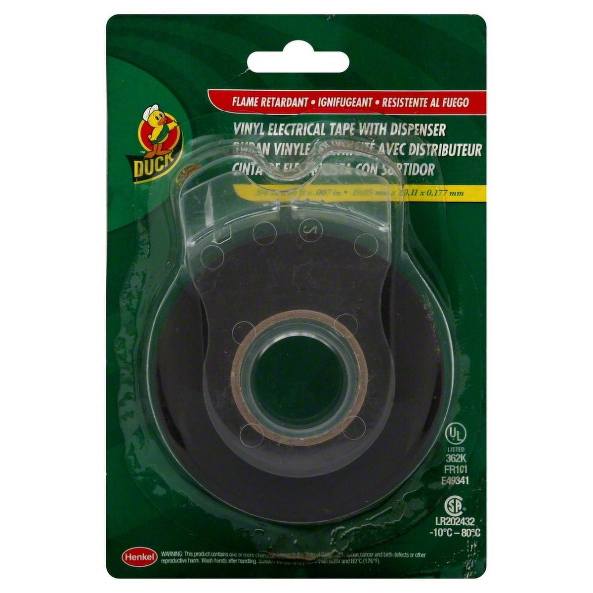 Duck Brand Electrical Tape [7 mils thick]: 3/4 in. x 66 ft. (Black ...