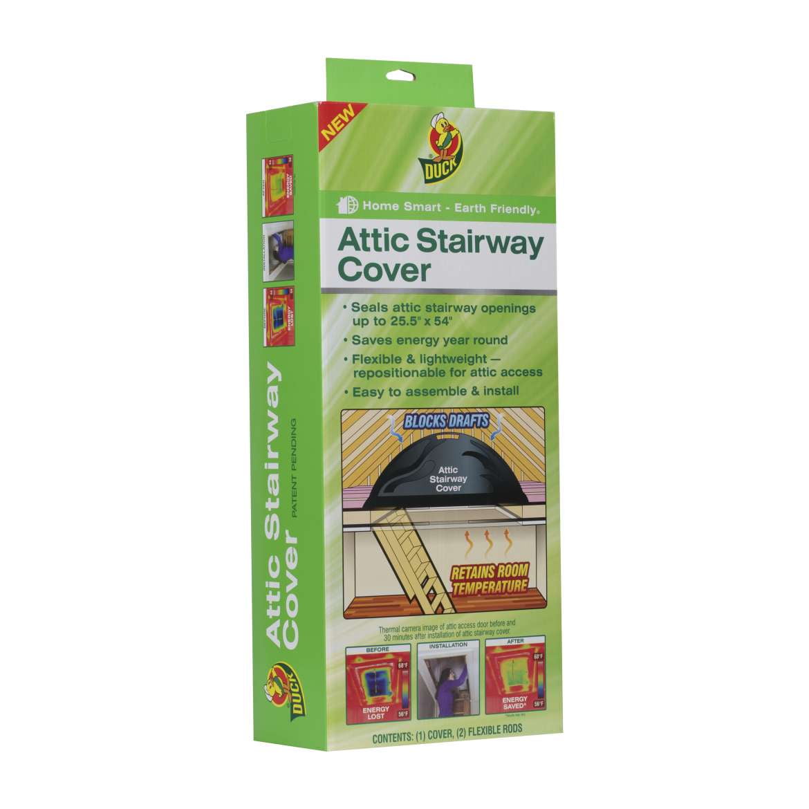 Duck Brand Plastic Attic Stairway Cover - Fits 25.5 in. x 54 in ...