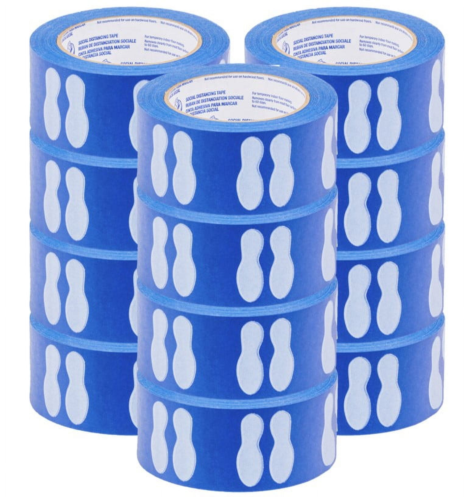 Duck Brand Social Distancing Masking Tape, Blue, 1.88 in. x 42 yd., 12 ...