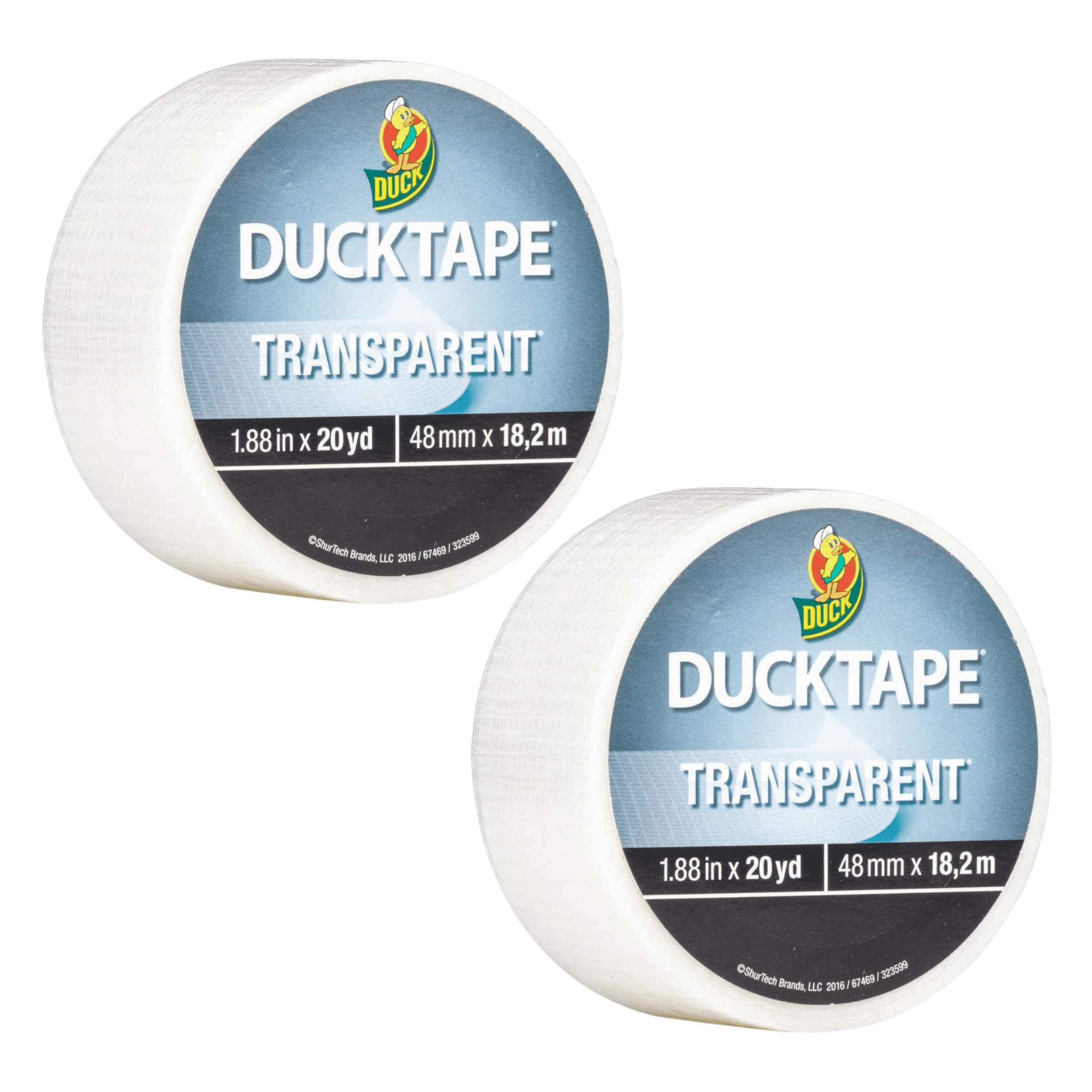 Duck Brand Transparent Duct Tape: 1.88 in. x 60 ft. (Transparent) [2 ...