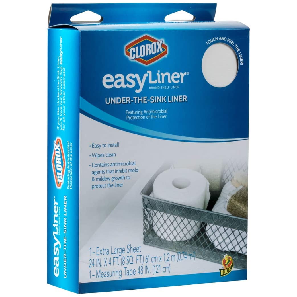 Duck Brand Under-The-Sink EasyLiner Brand Liner: 24 in x 48 in. (White ...