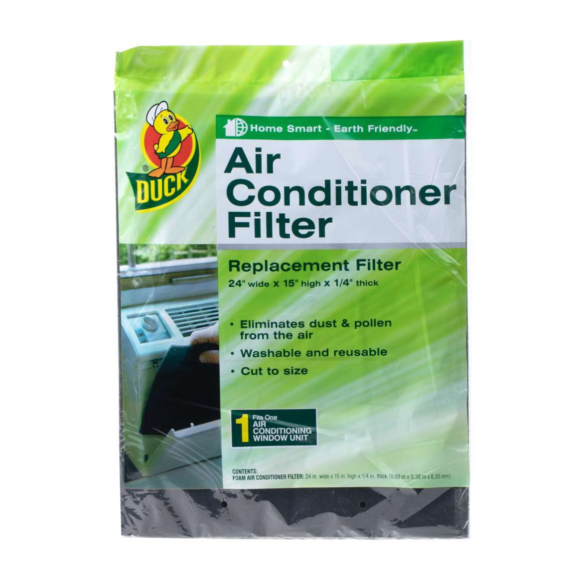 Duck Brand Window Air Conditioner Filter, 24 in. x 15 in. x 0.25 in ...