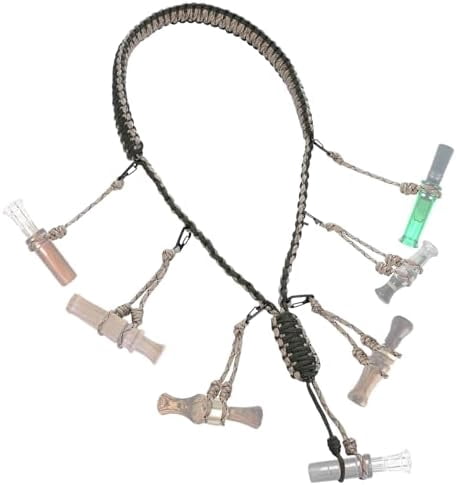 Duck Call Lanyard - 12 Loops Duck Whistle Hunting Accessories with 10 ...