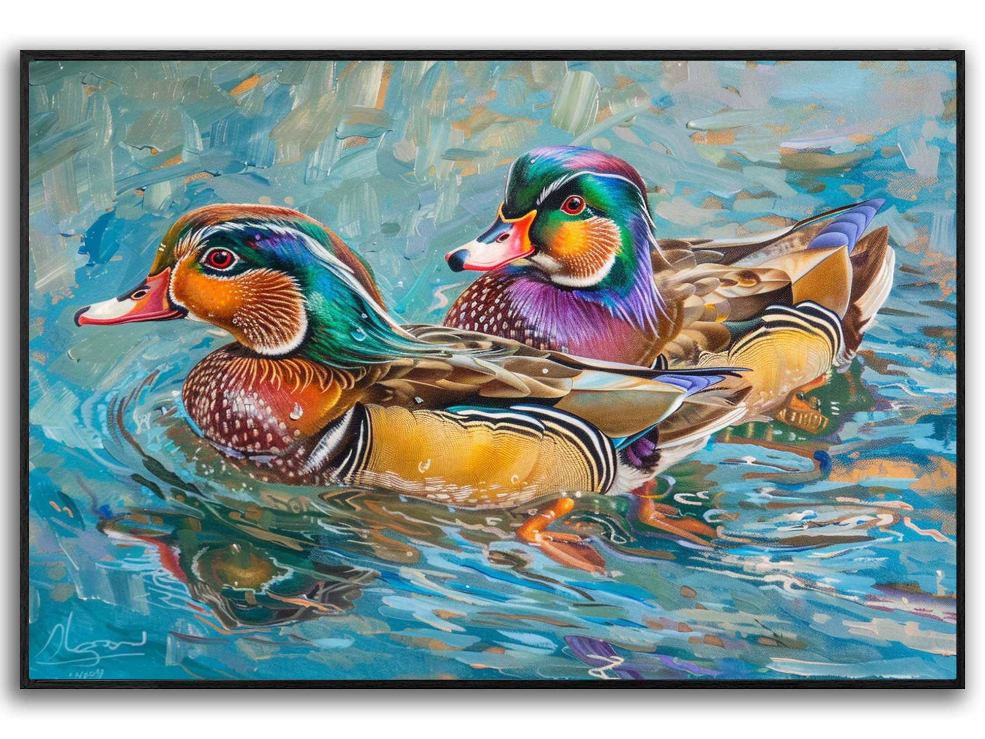 Duck Canvas Art Duck Wall Decor Bird Canvas Wall Art For Livingroom ...