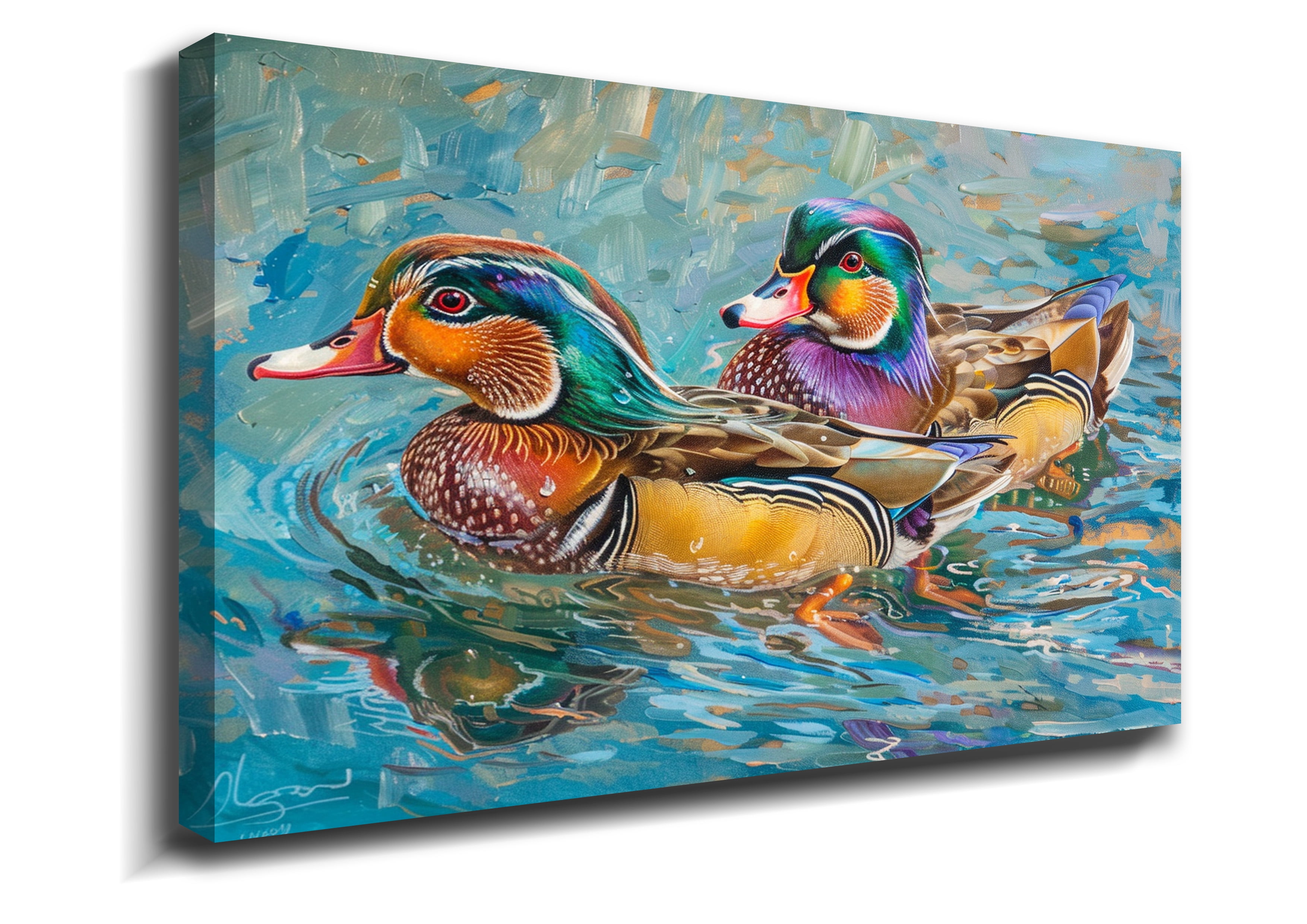 Duck Canvas Art Duck Wall Decor Bird Canvas Wall Art For Livingroom ...