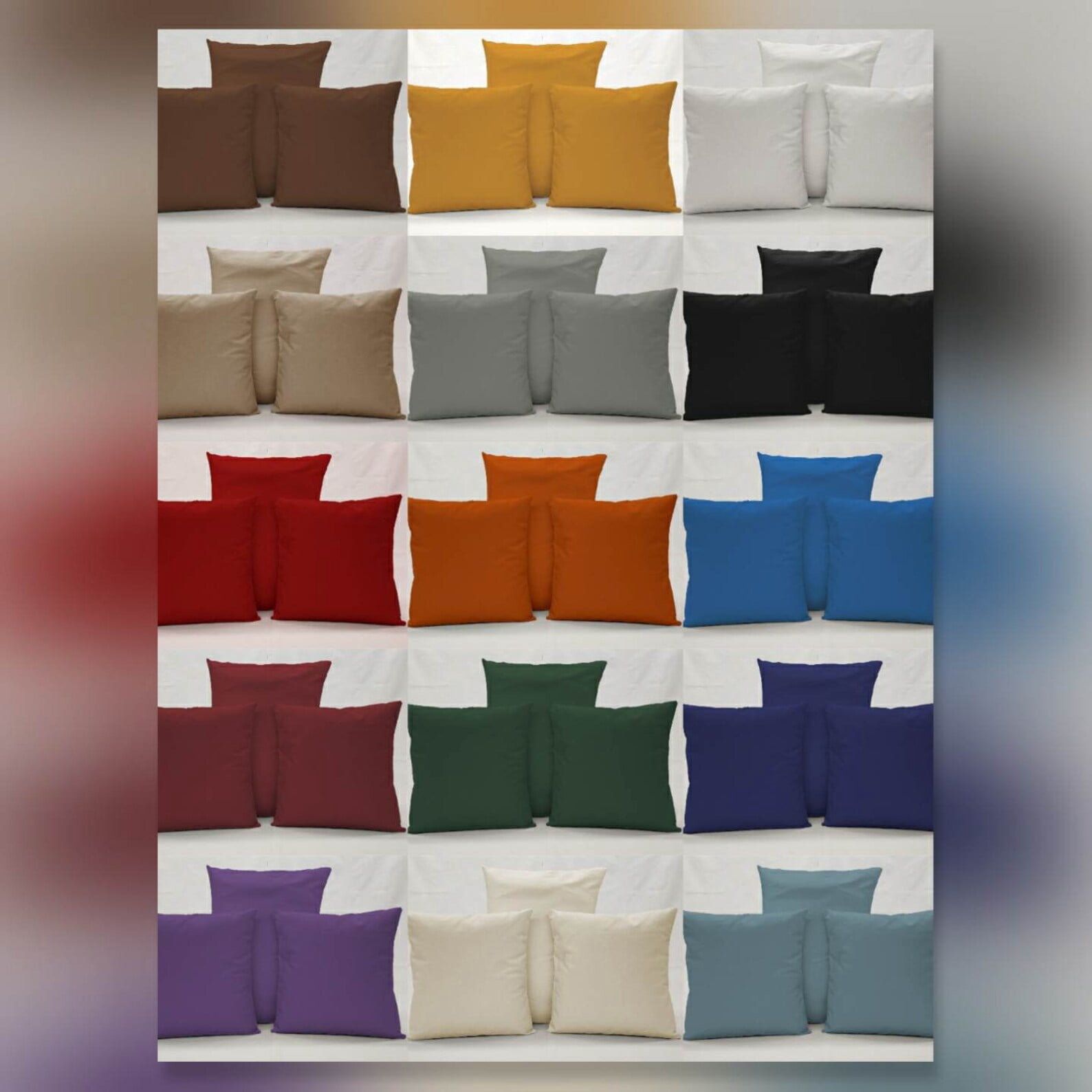Duck Canvas Pillowcase / Pillow Cover (Gray, 12 x 12) - Walmart.com