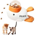 Duck Cat Toy Treat Dispenser,Little Yellow Duck Cat Toy Treat Feeder,2 ...