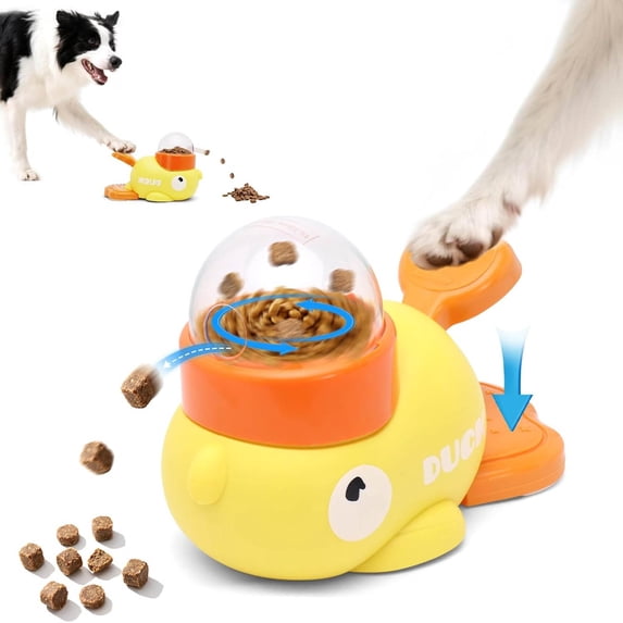Duck Cat Treat Dispenser, Interactive Slow Feeder Puzzle Toy with ...