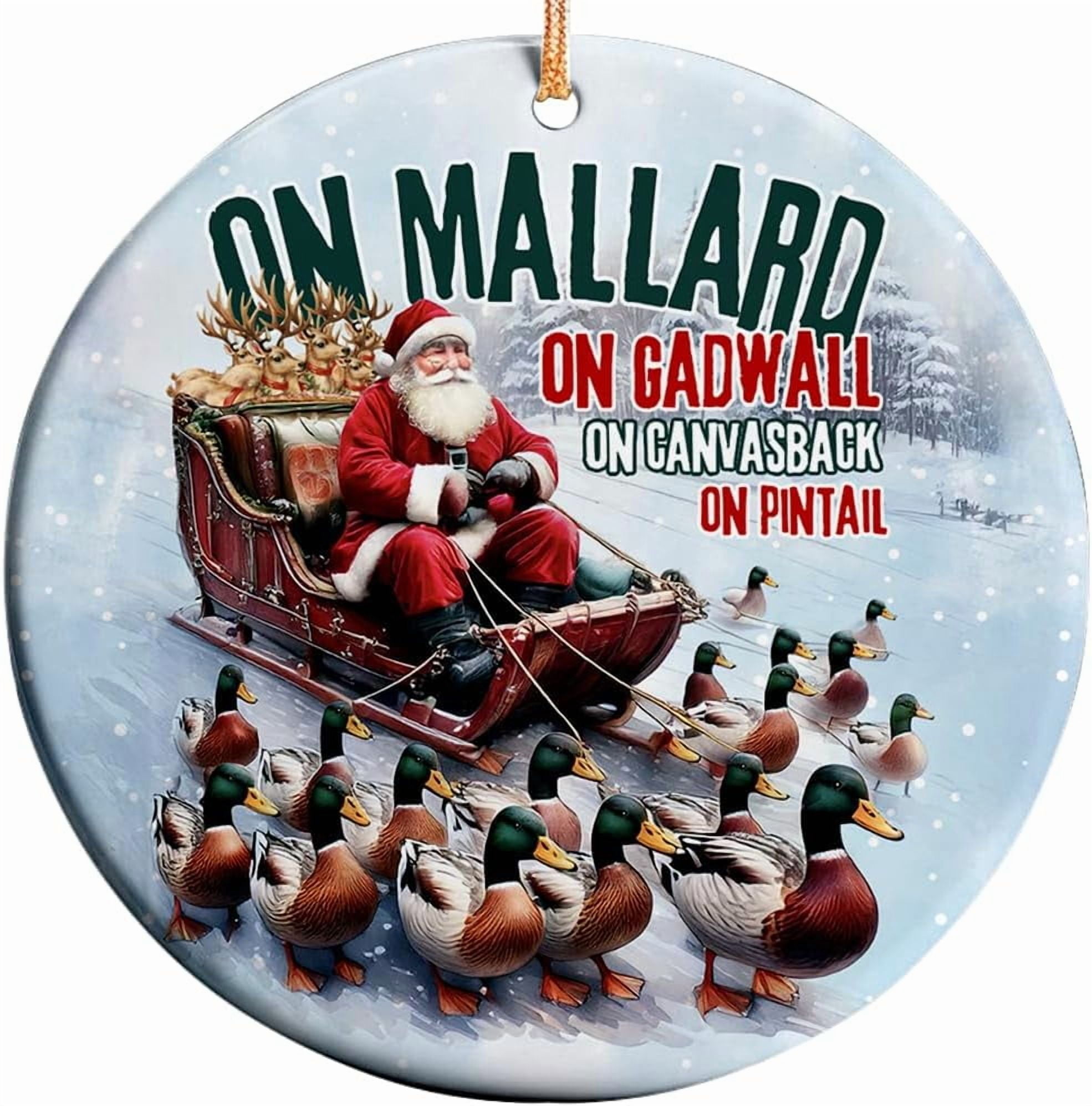 Duck Christmas Ceramic Ornament – Adorable Ceramic Duck Ornament for ...