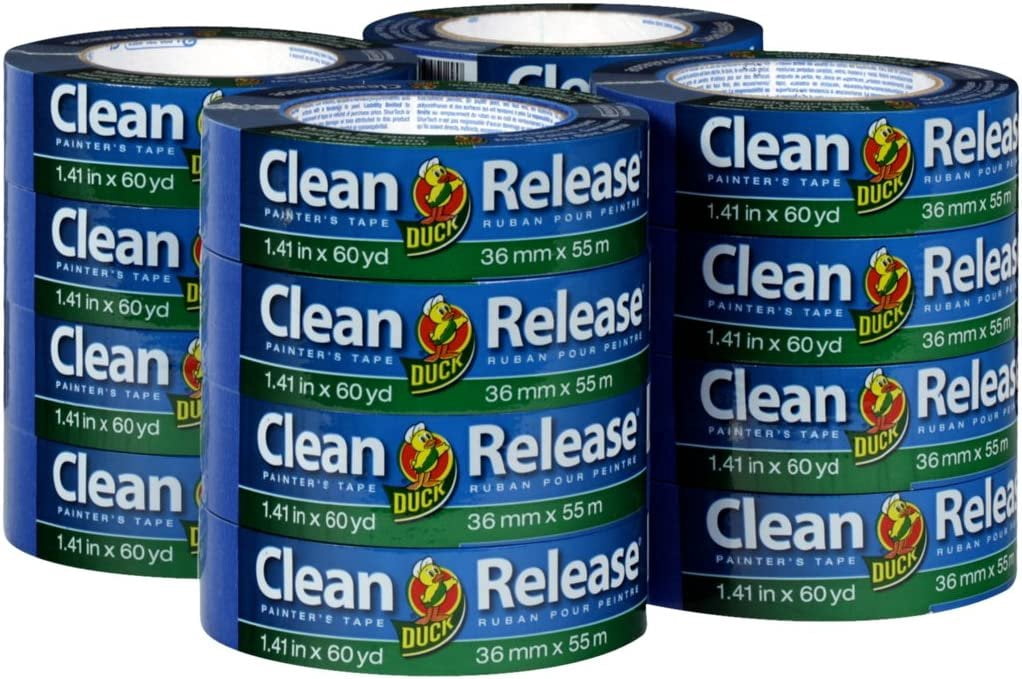 Duck Clean Release Blue Painter's Tape 1.5-Inch 1.41-Inch x 60-Yard, 16 ...