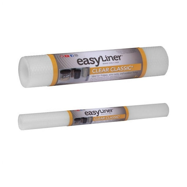 Duck Clear Classic Easy Liner Shelf Liner, 20 in x 4 ft + 12 in x 6 ft ...