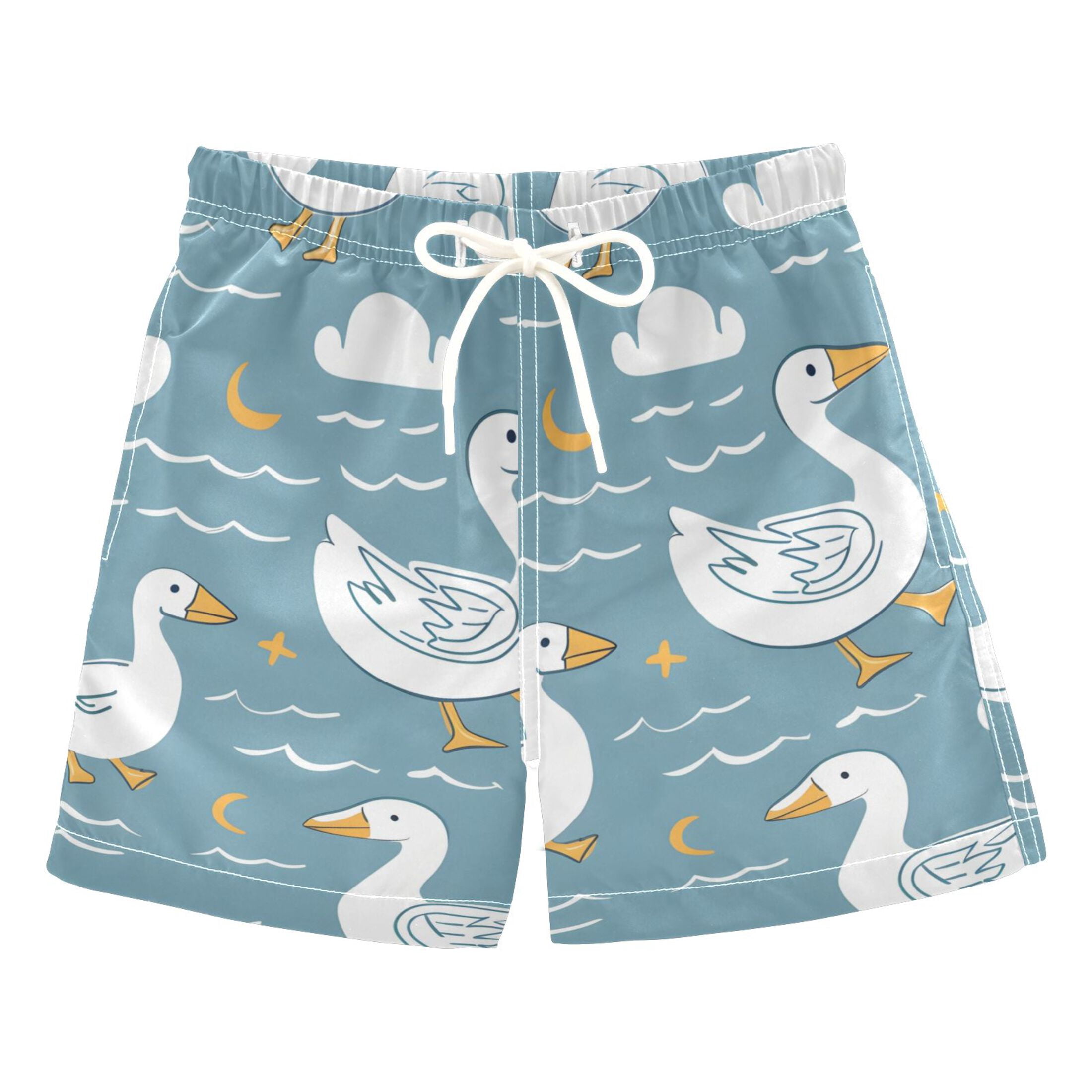 Duck Cloud Sun Wave Boys' Swim Trunks Board Shorts Beach Pants Bathing ...