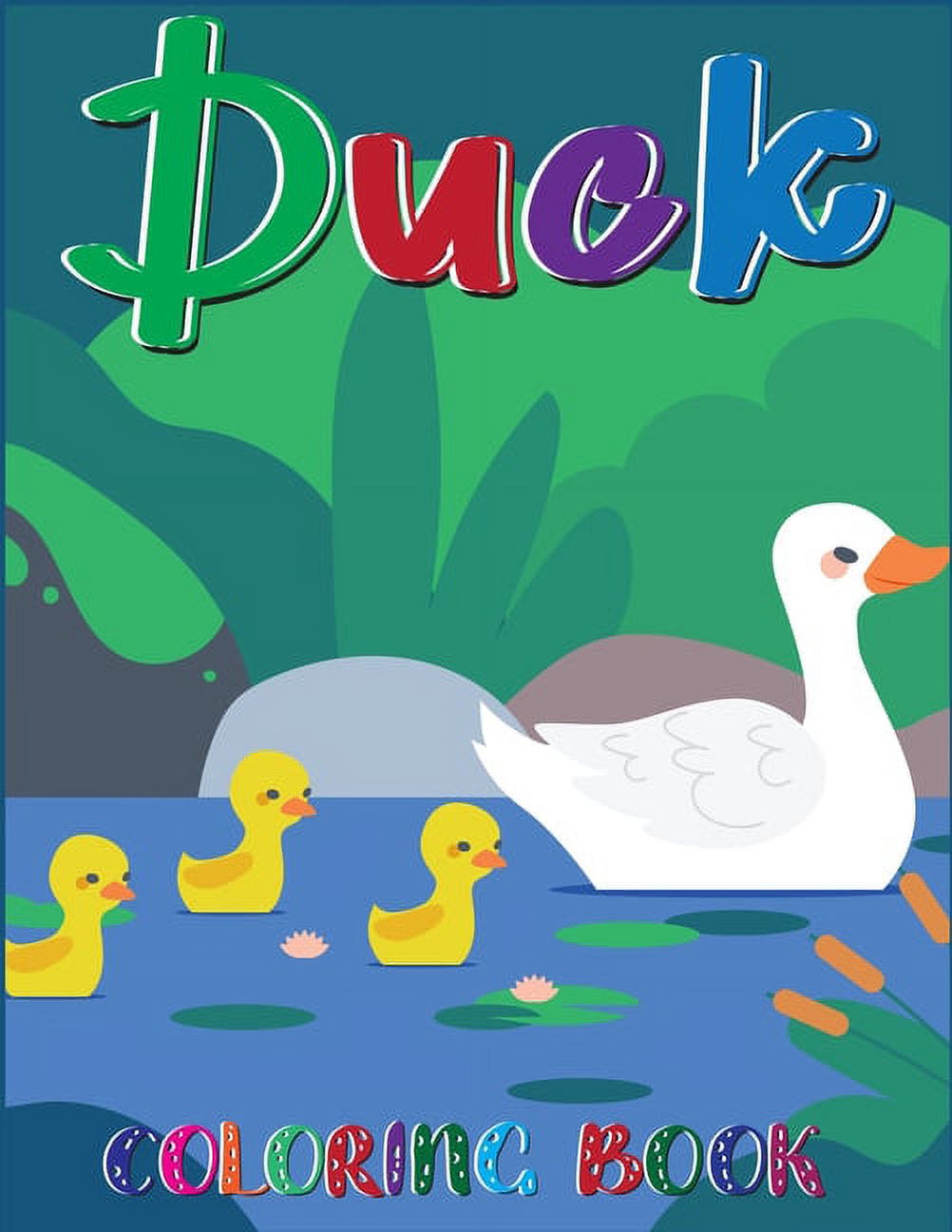 Duck Coloring Book : A Cute Adorable Animal and Relaxing Duck Designs ...
