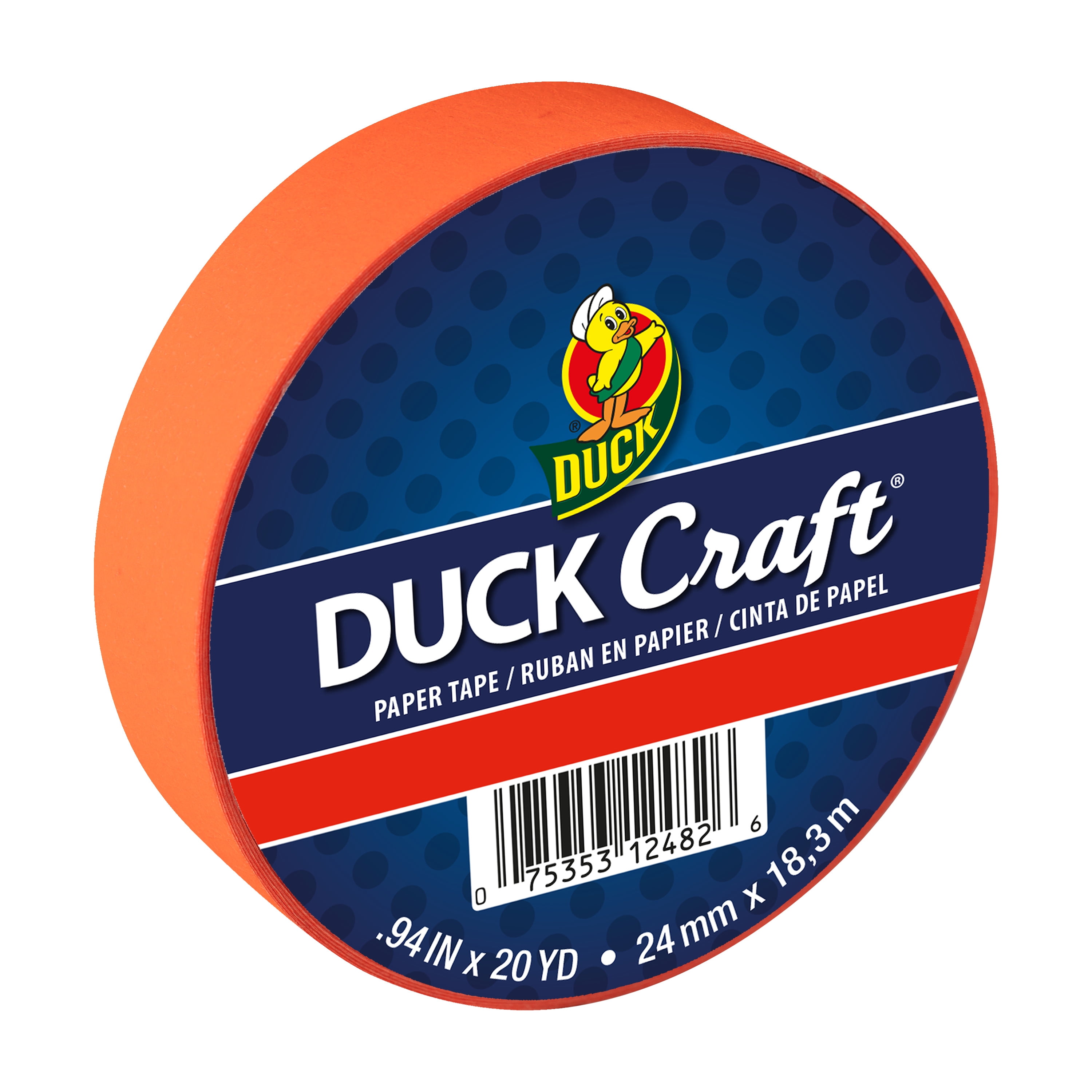 Duck Craft Paper Tape Neon Red-Orange 20 Yards for Labeling Decorating ...