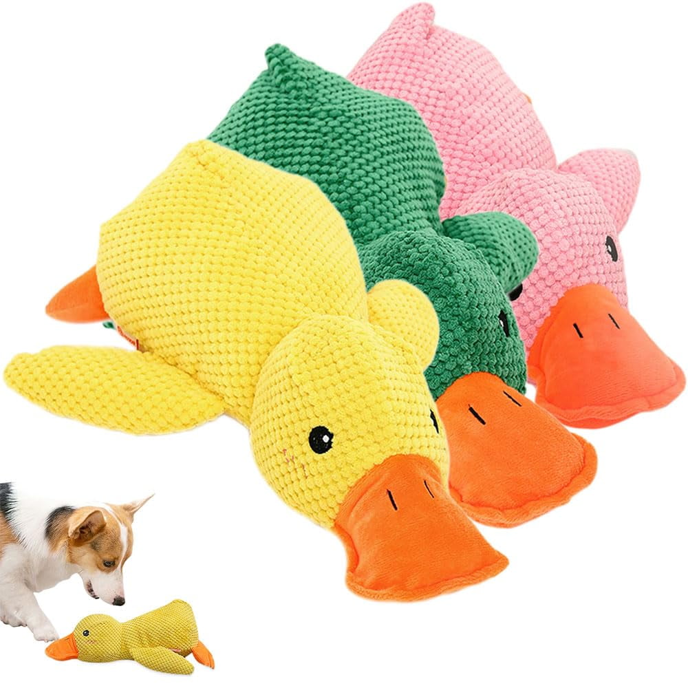 Duck Dog Toy, 2025 Premium Dog Emotional Support Duck Durable The Mellow Dog Calming Duck Dog ...