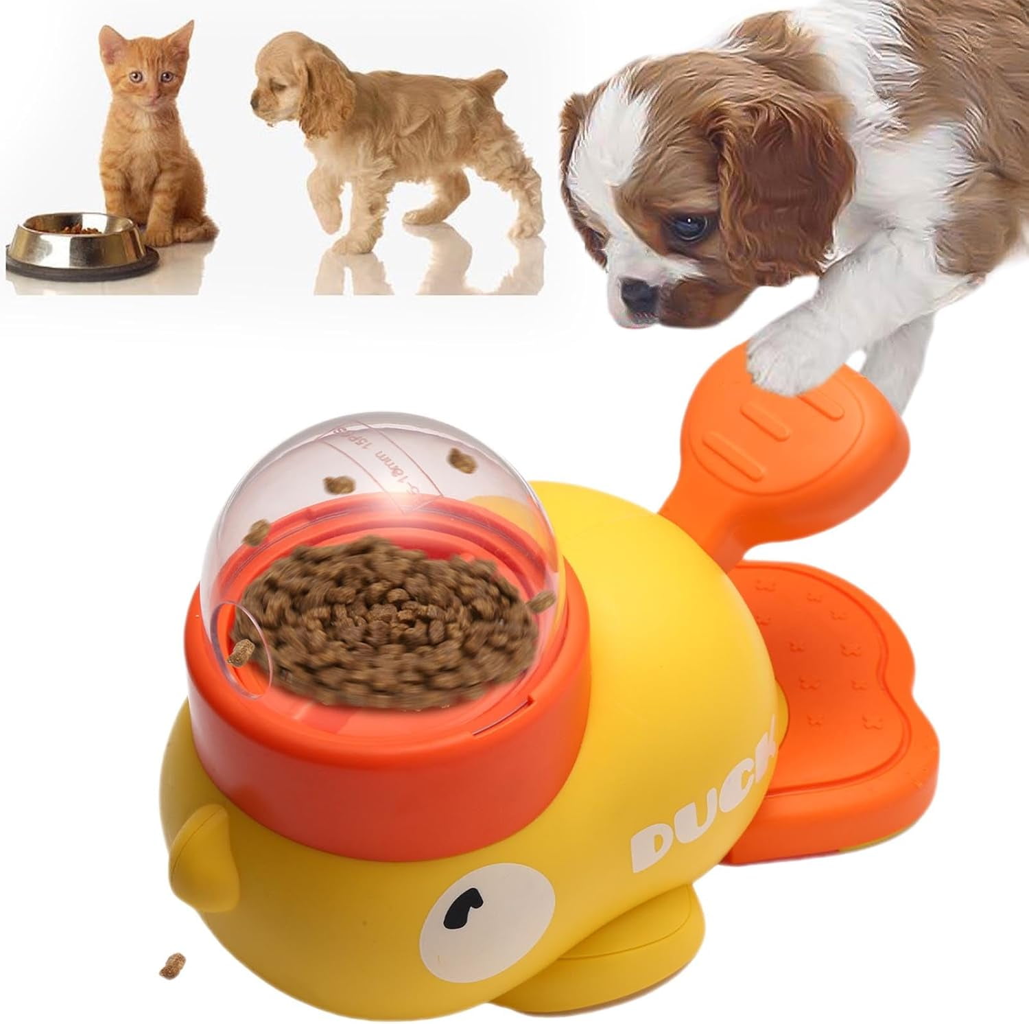 Duck Dog Treat Dispenser, 2 in 1 Interactive Dog Treat Dispenser with ...