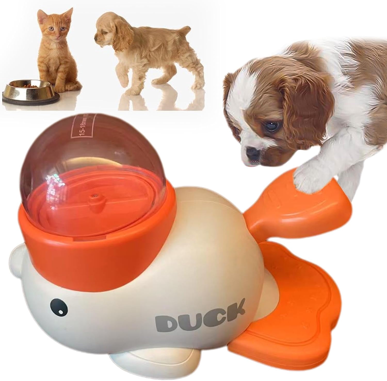 Duck Dog Treat Dispenser, 2 in 1 Interactive Dog Treat Dispenser with ...