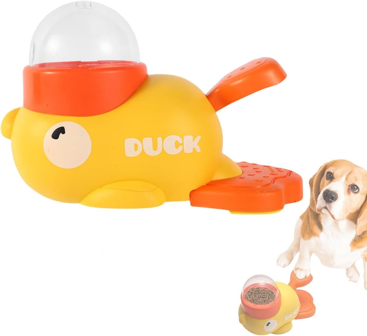 Duck Dog Treat & Food Dispenser, Duck Shape Dog Slow Feeder Toy, Duck ...
