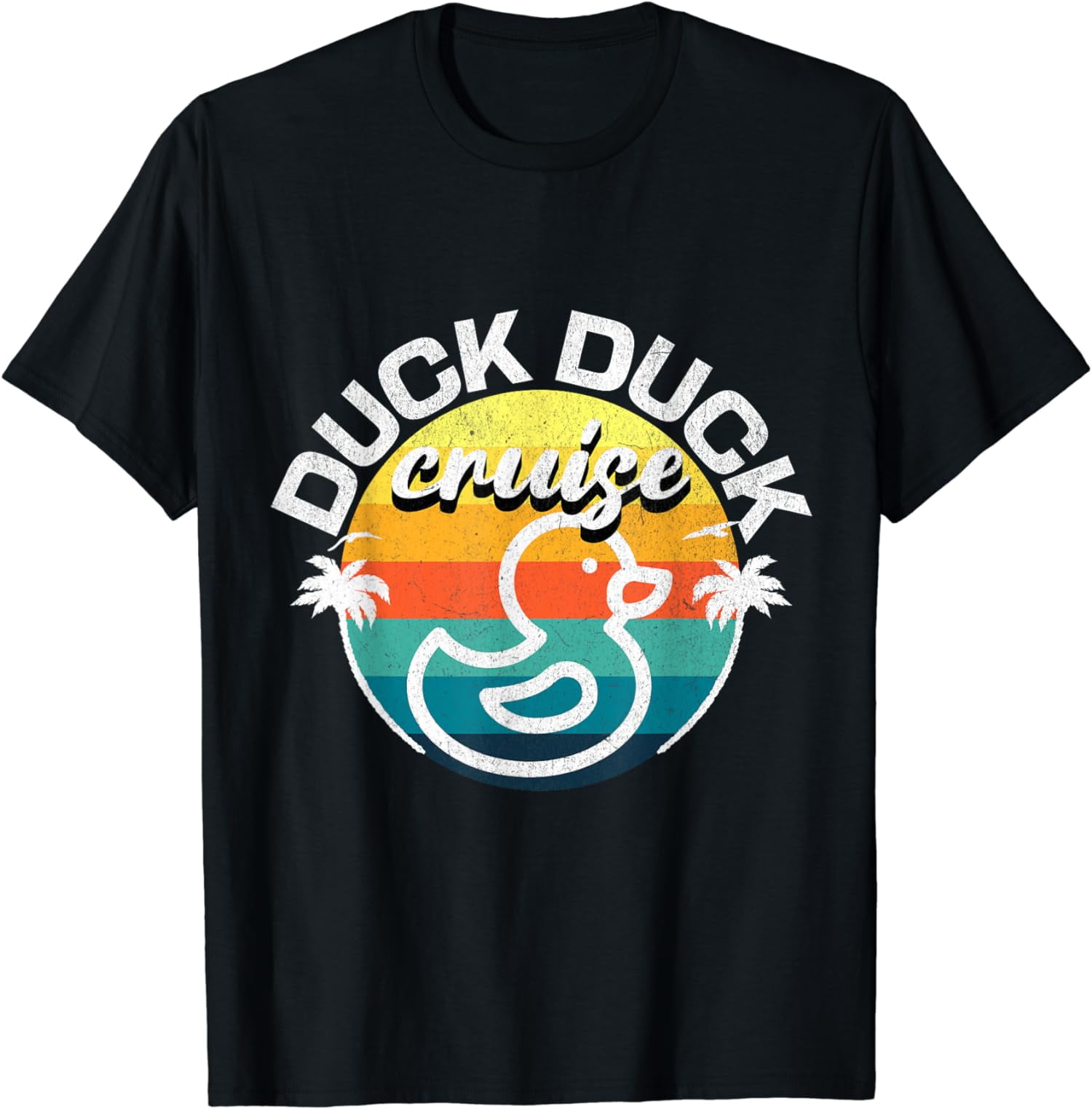Duck Duck Cruise Sunset for Man & Woman T-Shirt - Walmart.com