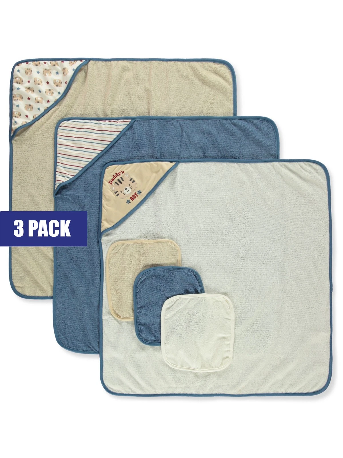 Duck Duck Goose Baby Boys' 6-Piece Towel & Washcloths Set Color: Blue ...