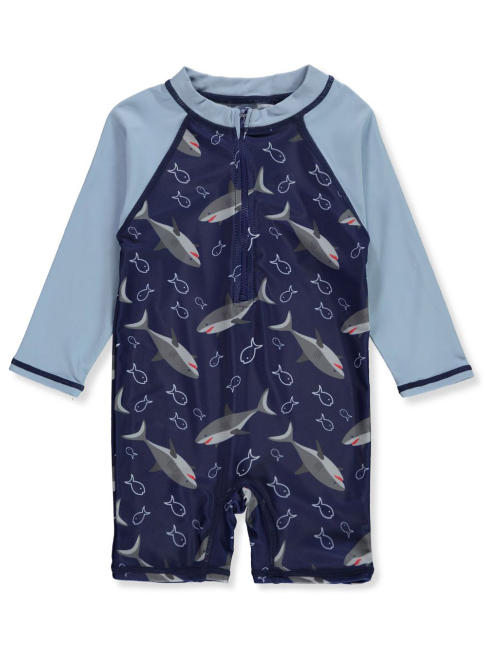 Duck Duck Goose Baby Boys' Rashguard Bodysuit - blue/navy, 12 months ...
