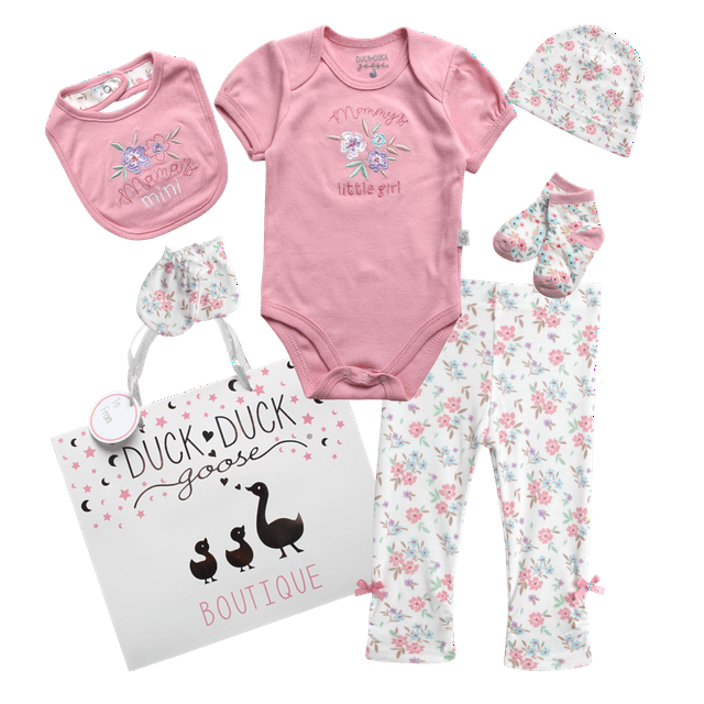 Duck Duck Goose Baby Boys and Girls Layette Gift Set - 8 Piece New Born ...