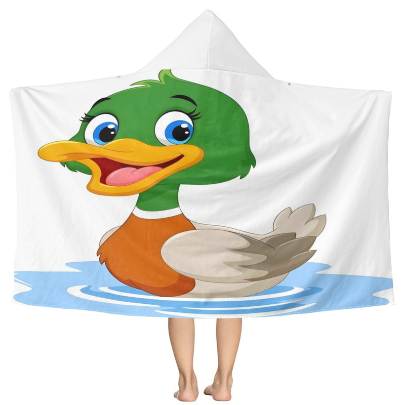 Duck Duck Goose Pattern Beach Poncho - Microfiber - Towel - Kids ...