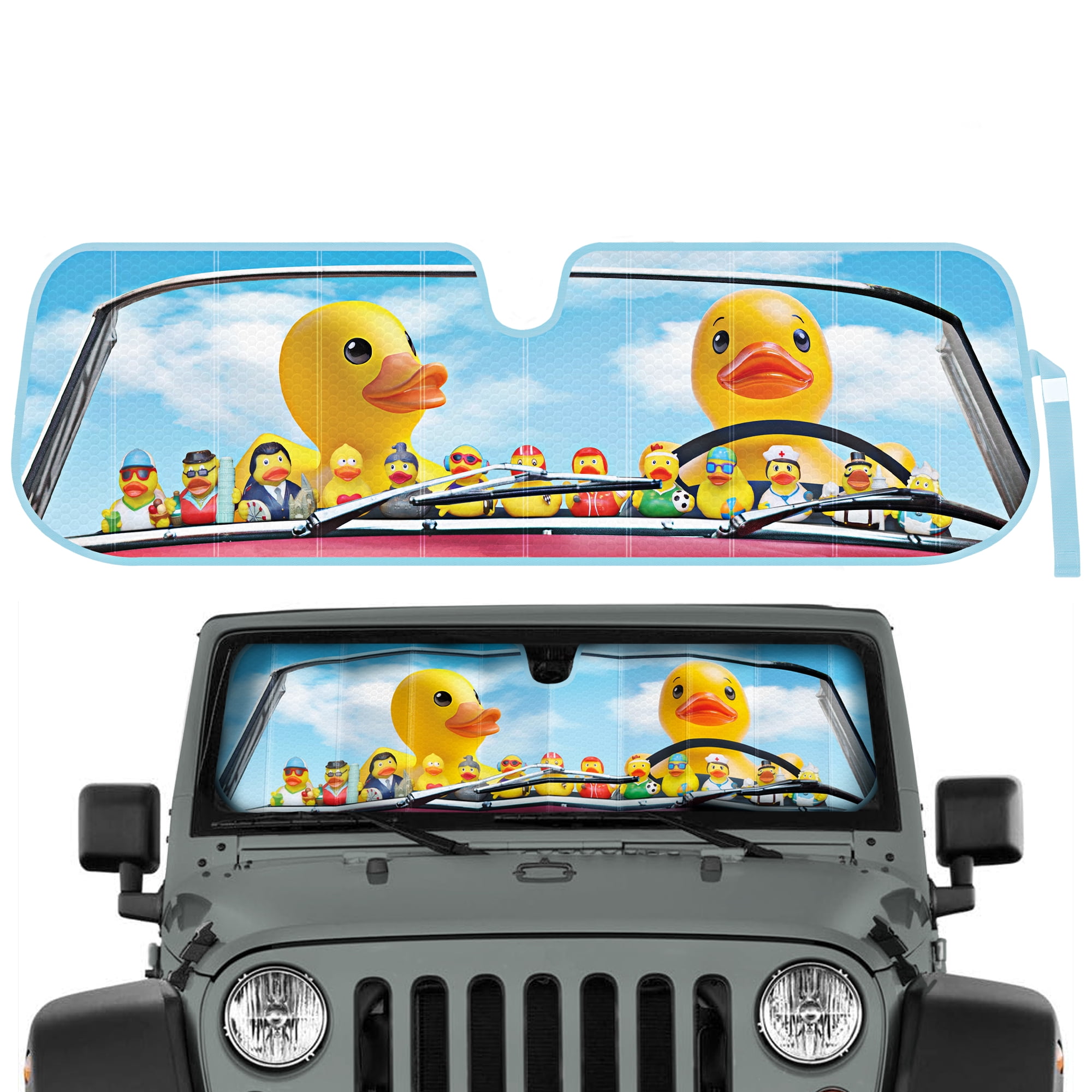 Duck Duck Jeep Sun Shade Fits 1987-2021 Jeep Wrangler JK, JL, CJ, YJ ...