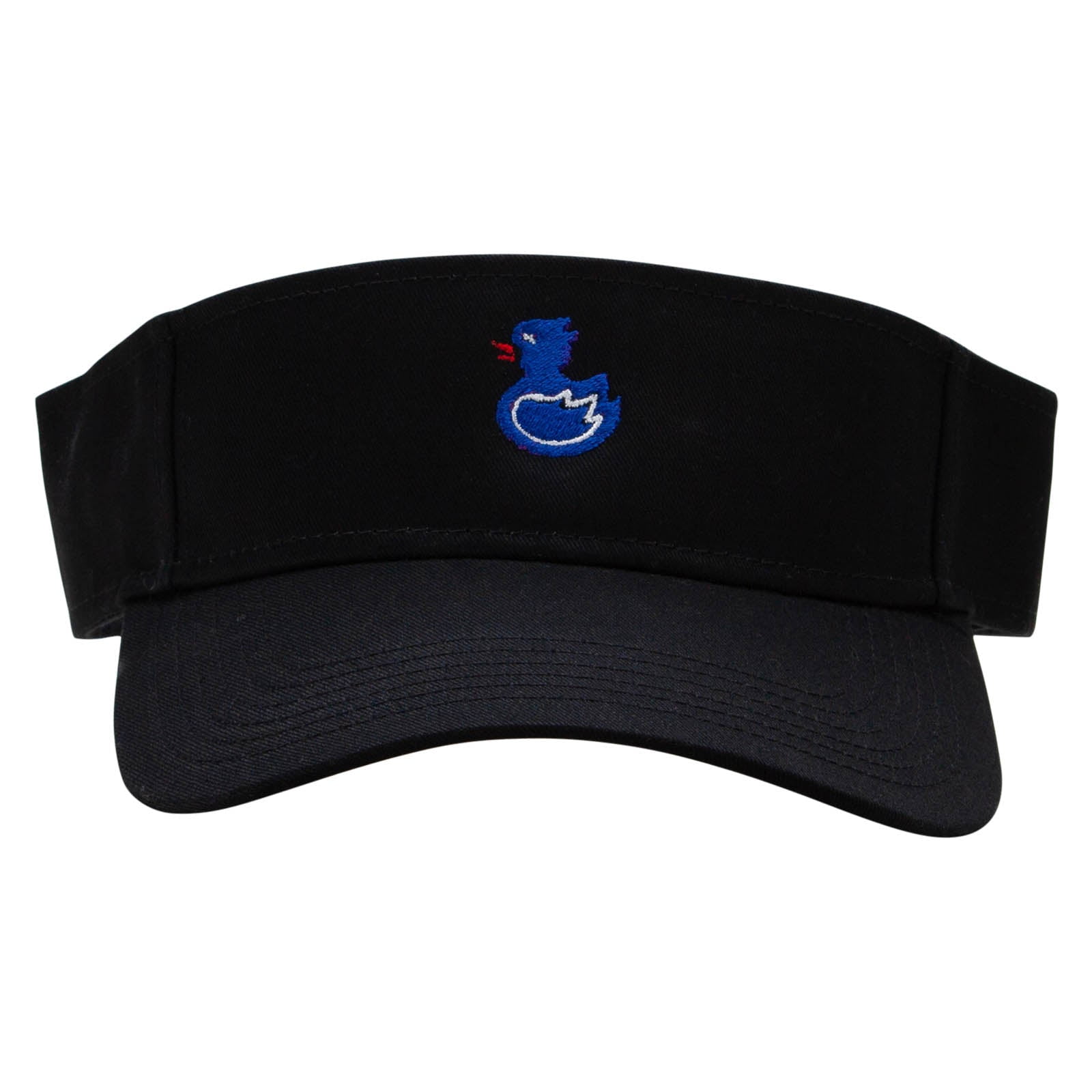 Duck Embroidered Cotton Twill Sun Visor - Black OSFM - Walmart.com