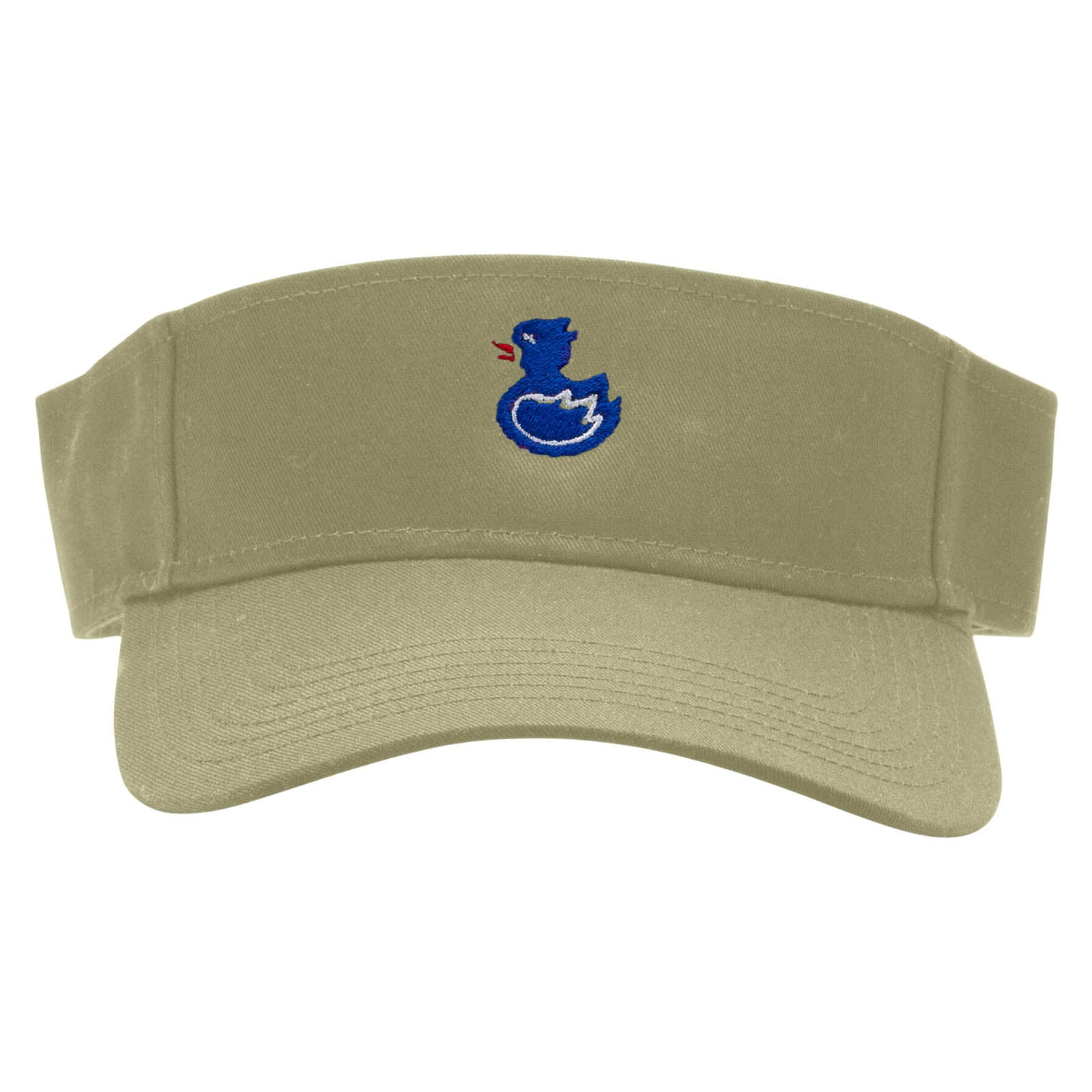 Duck Embroidered Cotton Twill Sun Visor - Khaki OSFM - Walmart.com