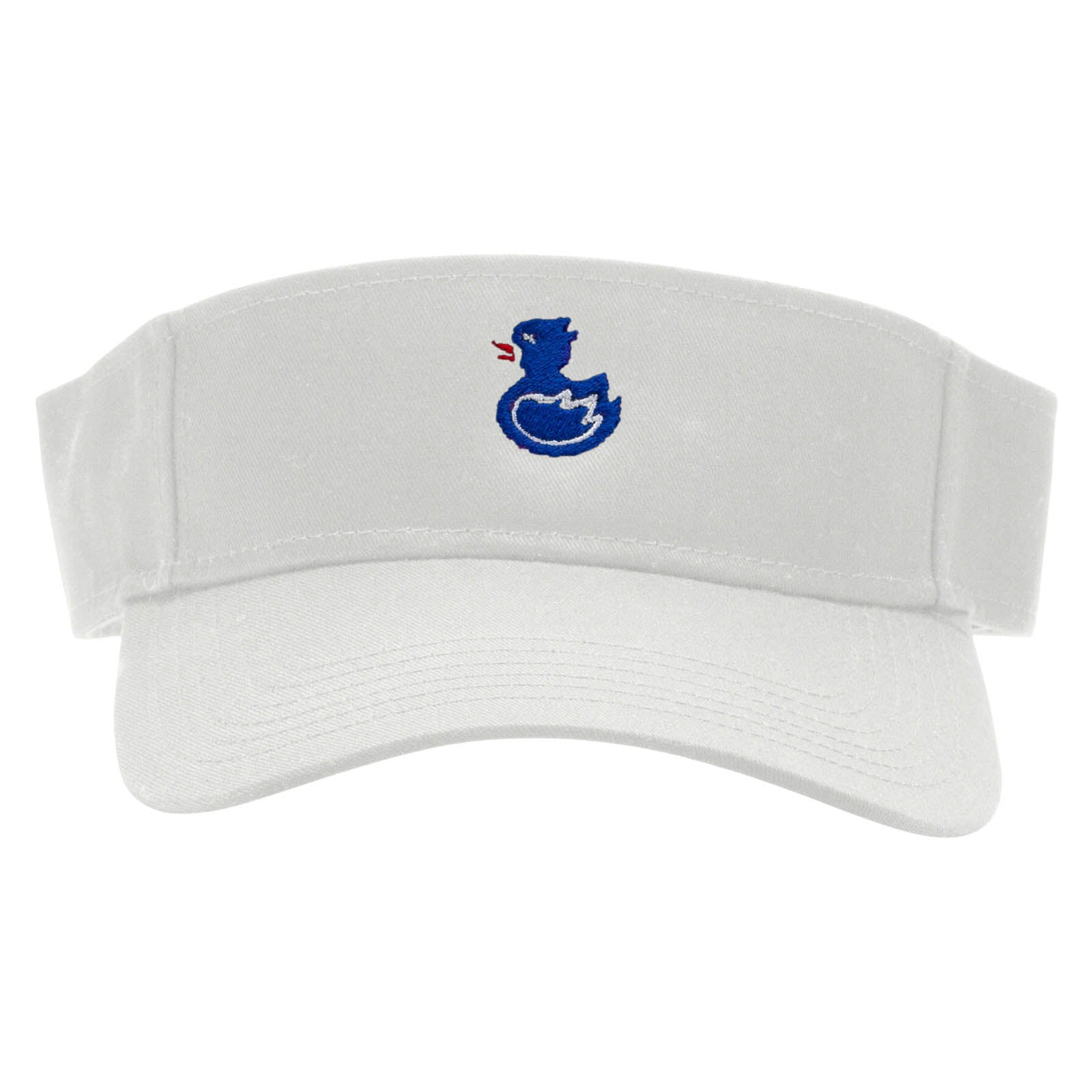 Duck Embroidered Cotton Twill Sun Visor - White OSFM - Walmart.com
