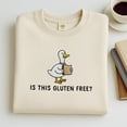 Duck Embroidered Sweatshirt: Funny Gluten Free Meme, Kawaii Crewneck ...