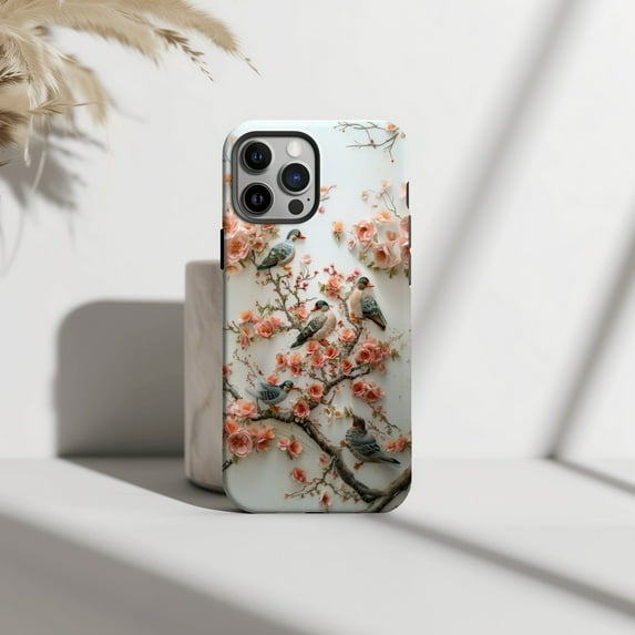 Duck Faux Embroidery Pastel Spring Art Case for iPhone 17 16 15 14 13 ...