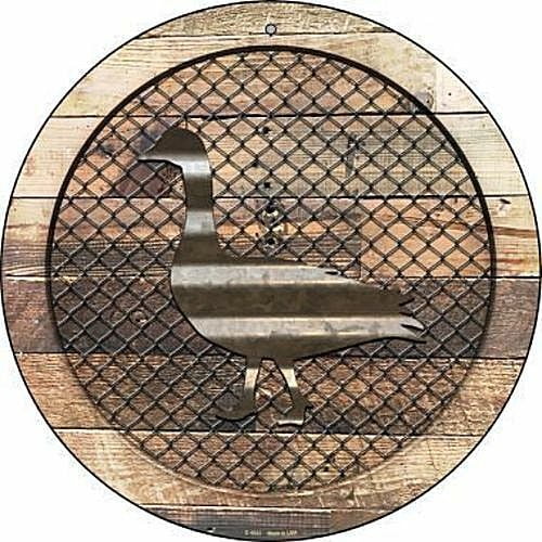 Duck Fence Fencing Round Metal Sign Rustic Home Farm Wall Decor Size ...