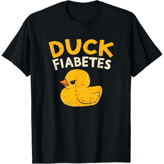 Duck Fiabetes Diabetes Awareness Cool Rubber Duck Funny New Unisex T ...