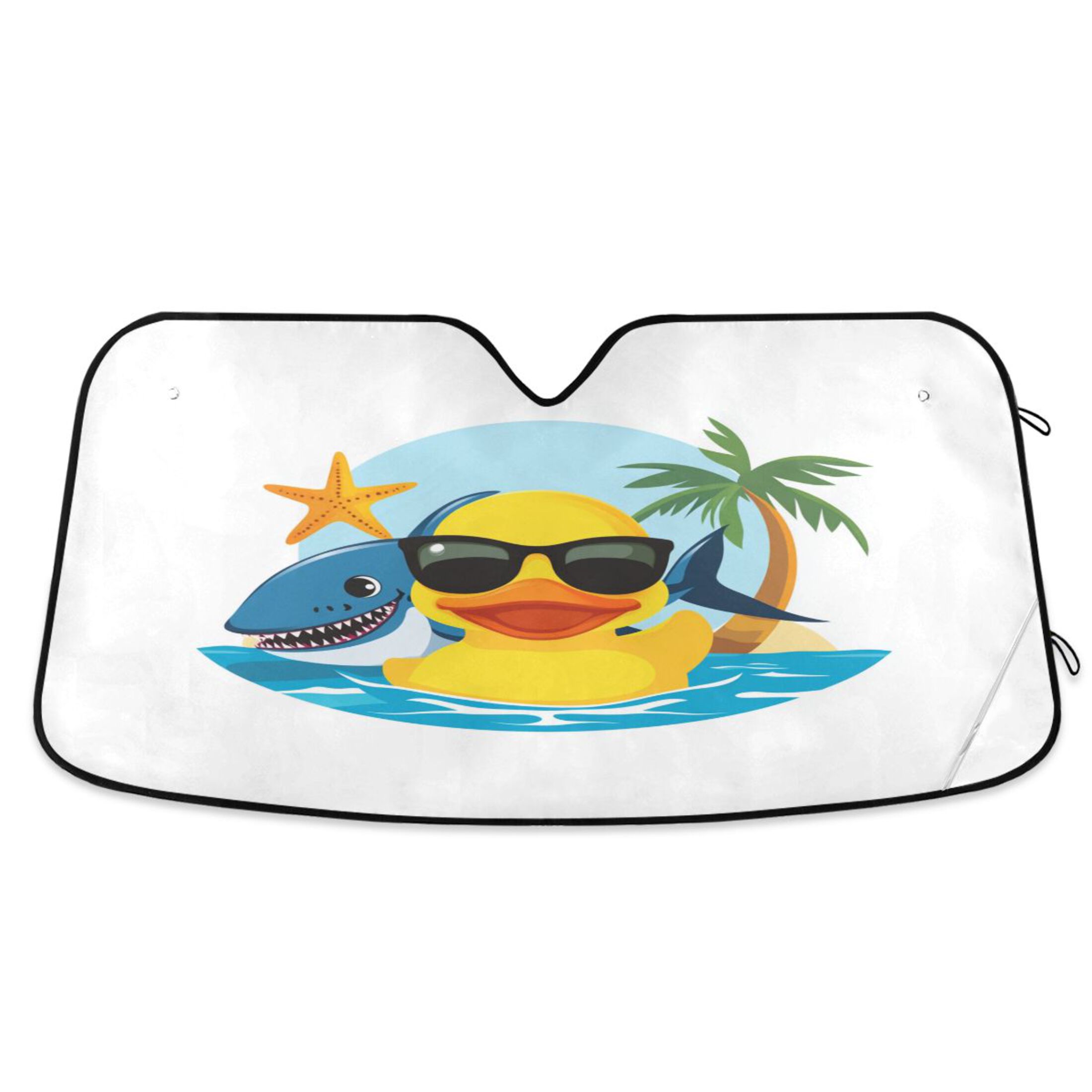 Duck Fish Tree Beach Starfish Windshield Sun Shade Automobile Visor ...