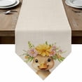 Duck Flower Table Runner Linen Burlap Table Runner 72 Inches Long ...