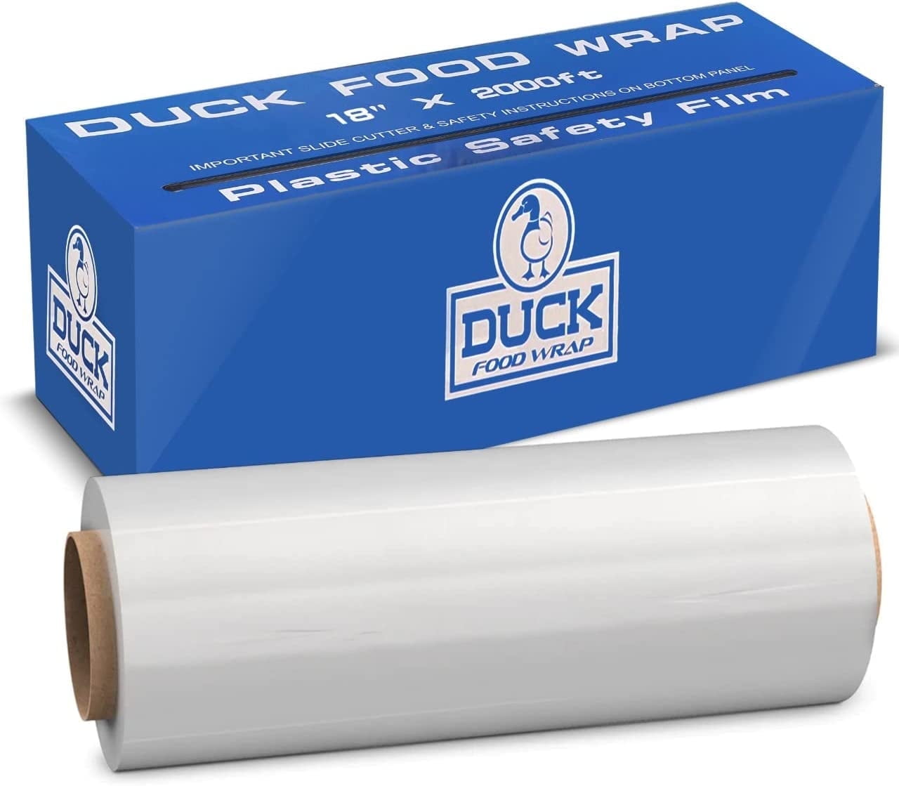 Duck Brand Food Wrap, 18”x 2000 ft. with Slide Cutter, Commercial Grade ...