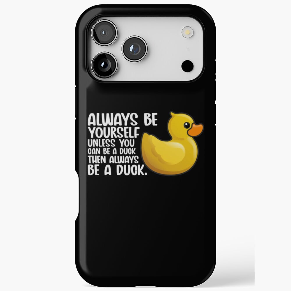 Duck Funny Quote Yellow Rubber Bird Case for iPhone 11 12 13 14 15 16 ...